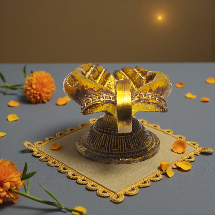 Handcrafted Pure Brass Diya | Decorative Brass Deepak for Puja, Temple ...